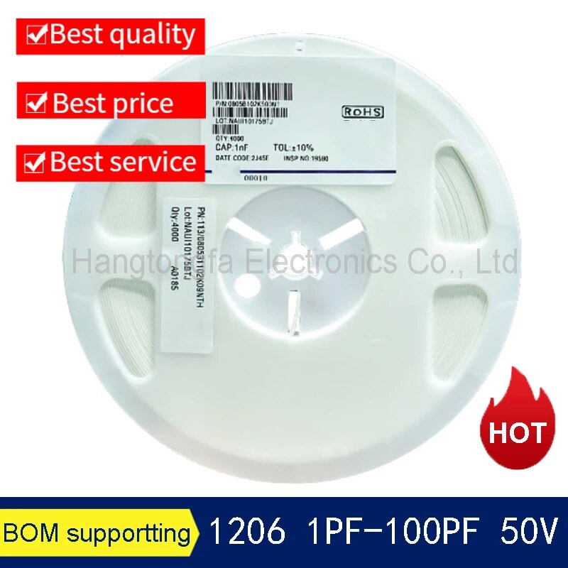 Керамические конденсаторы SMD 4.7пФ 1206(3216) 4000шт