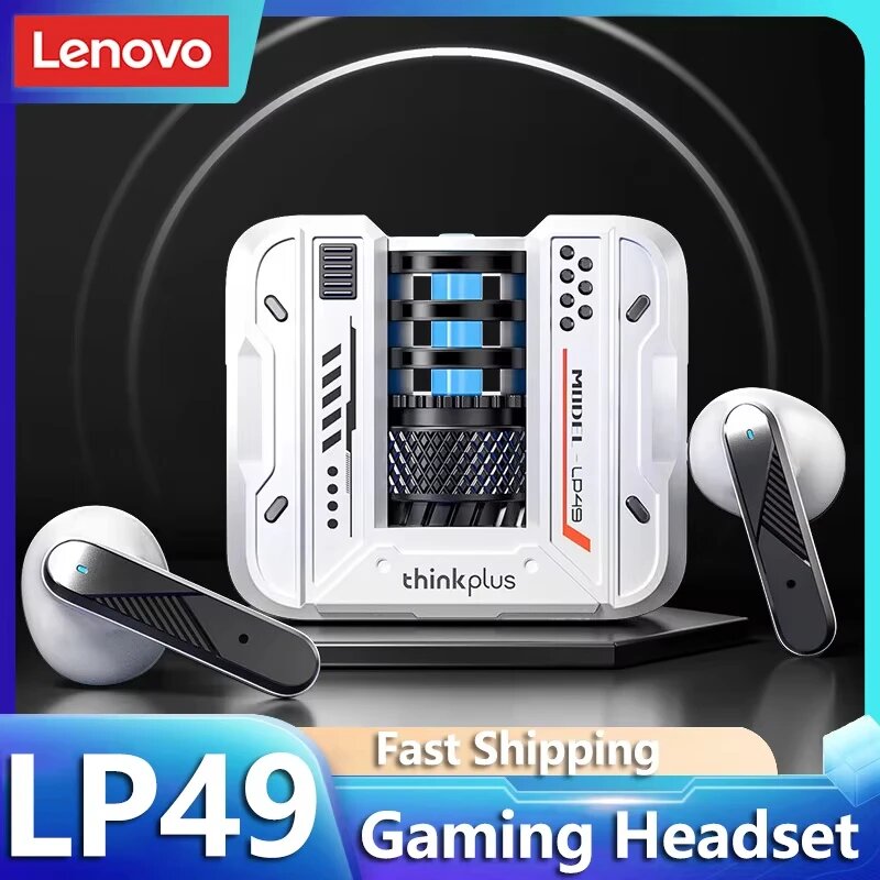Беспроводные Bluetooth-наушники Lenovo LP49 V5.4 С ИИ-переводом И Шумоподавлением Для Путешествий И Прослушивания Музыки