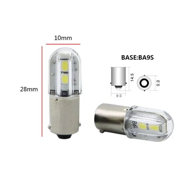 Светодиодные лампы MZLTLED BA9S 10 шт. BA9S Base, warm white, 6.3V