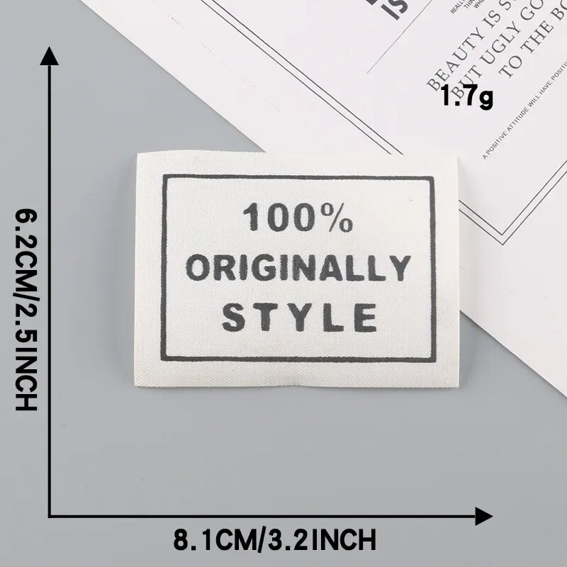 Серые нашивки "100% Originally Style" C22-R-0-2