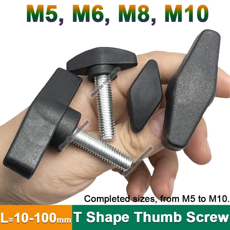 GooBetter Т-образный винт с пластиковой головкой M5 M6 M8 M10 M10 (head 55mm), 10pcs, 70mm