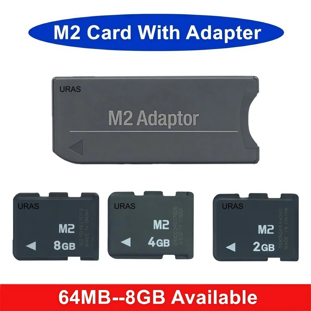 Карта памяти M2 8GB + адаптер для PSP