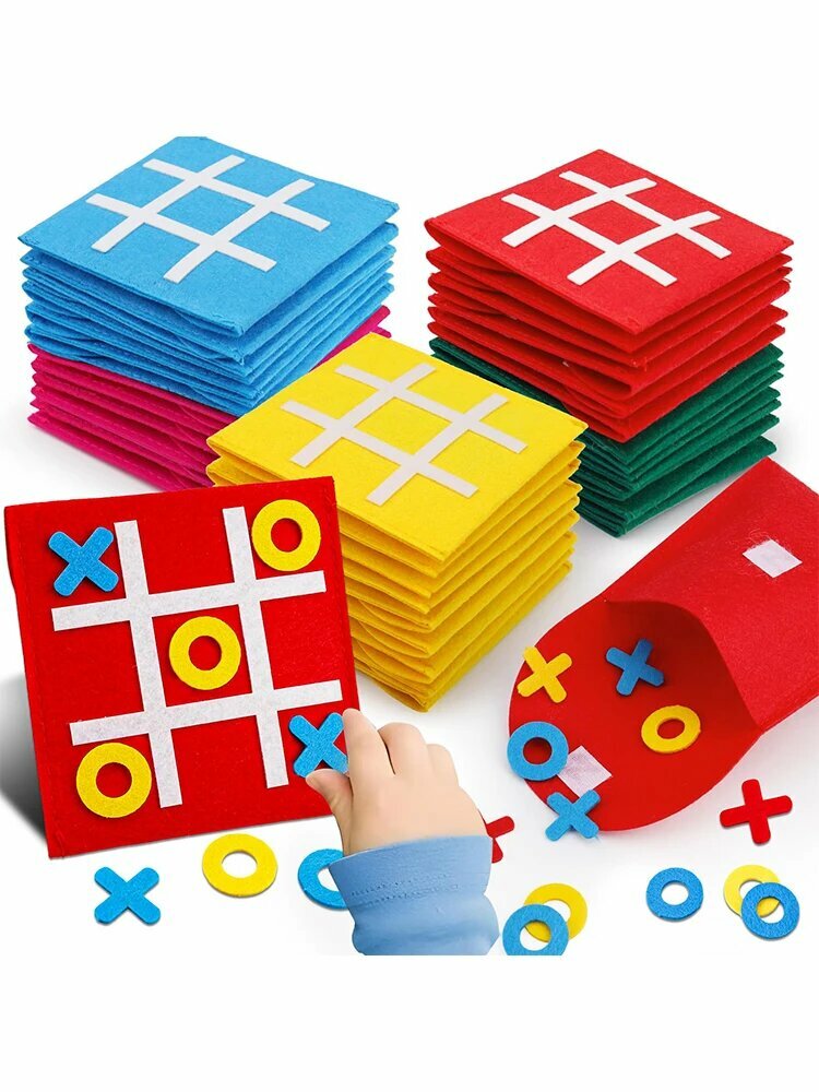 Набор настольных игр Крестики-нолики, 20шт, цветной