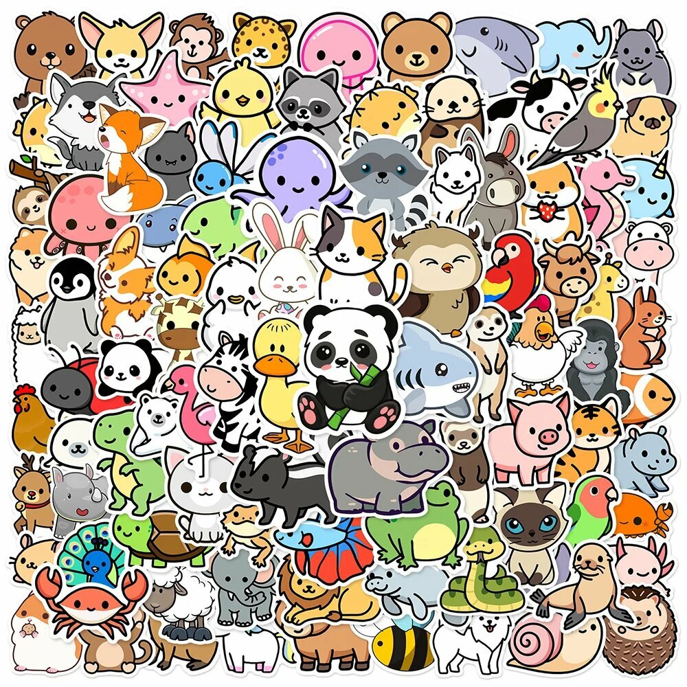 Наклейки-граффити с животными Charile 100PCS