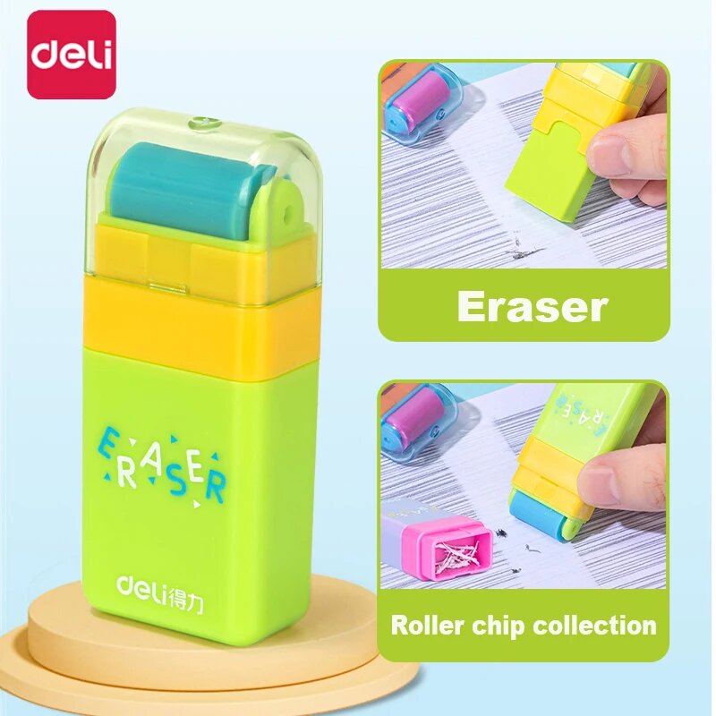 Ластик-ролик Deli Cute для детей, 3шт, цвета в ассортименте