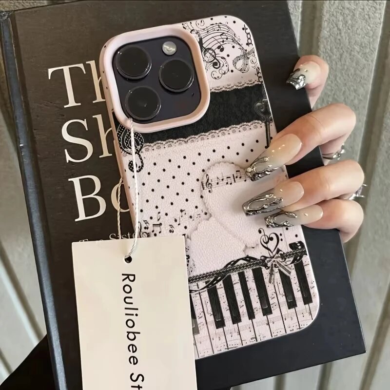 Чехол для iPhone 17 Pink-YYDSW5492, музыкальные ноты