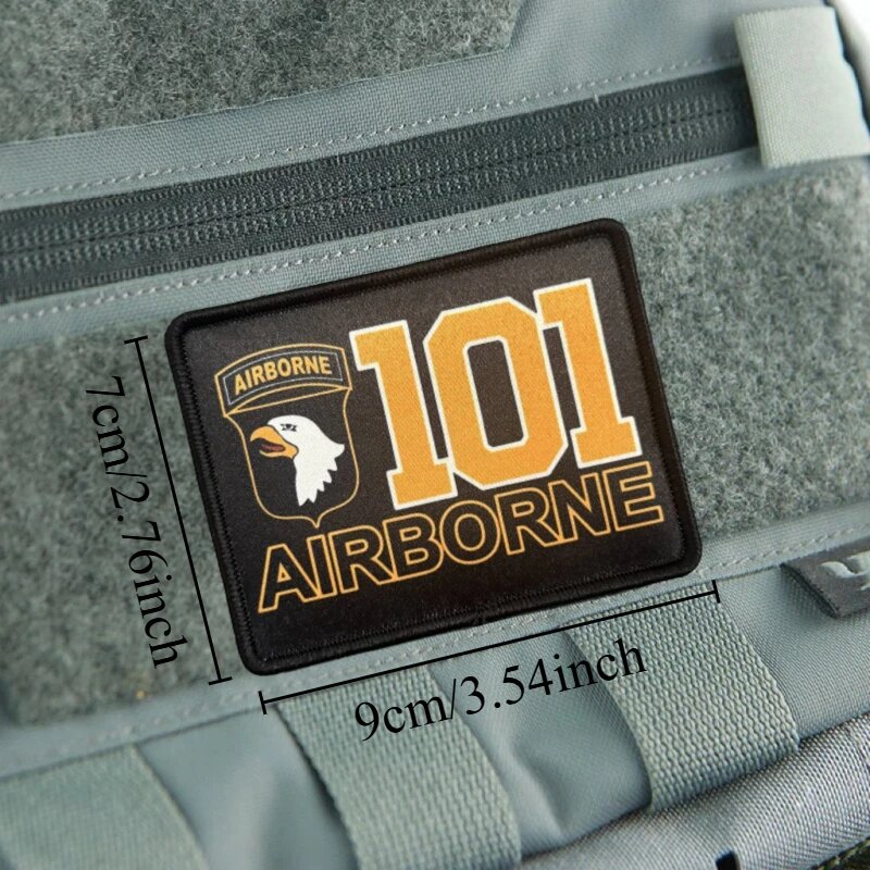 Нашивка «101st Airborne Division», тактический значок морального цвета с принтом на липучке, рюкзак, украшение для одежды, аксессуары, наклейка, повязка на руку