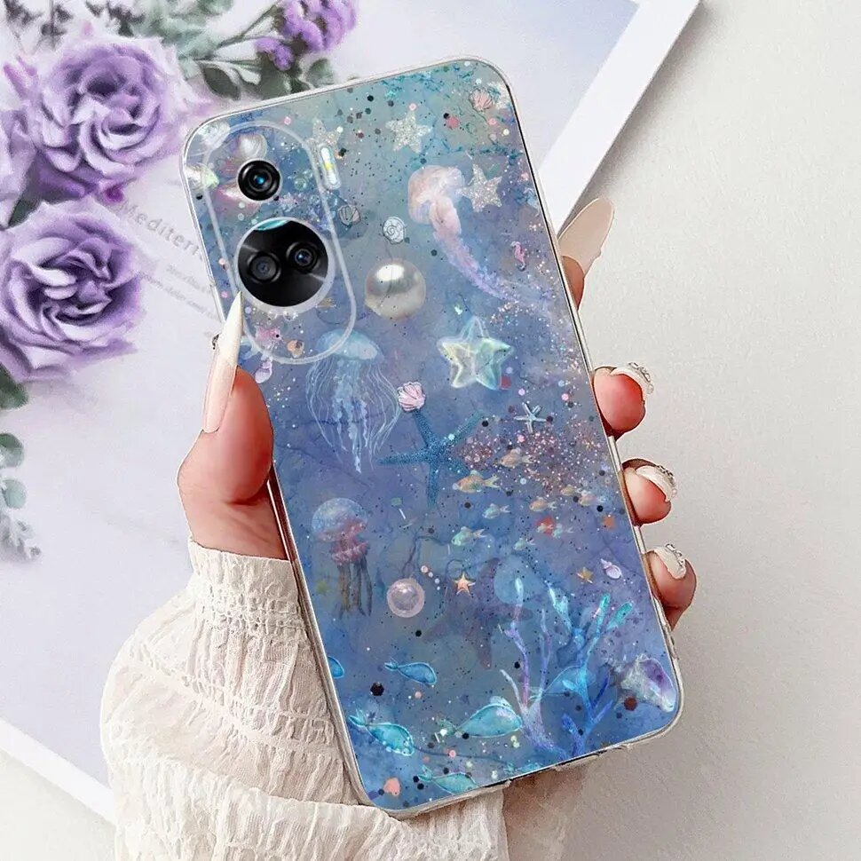 Чехол Honor 90 Lite, морской рисунок, цвет 878