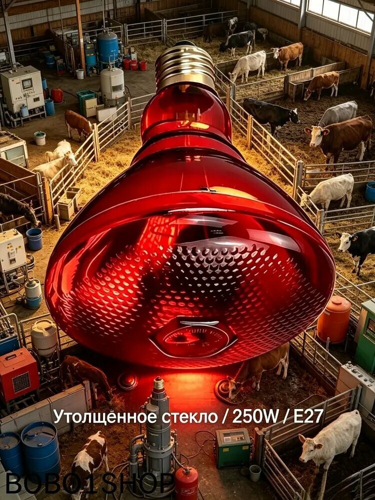 Инфракрасная лампа для обогрева животных E27, ударопрочная лампа для брудера, курятника и теплиц, 100-275 Вт
