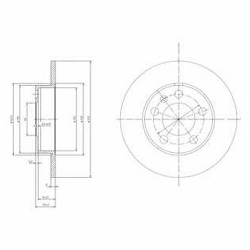 Тормозной диск задний Delphi BG3034C