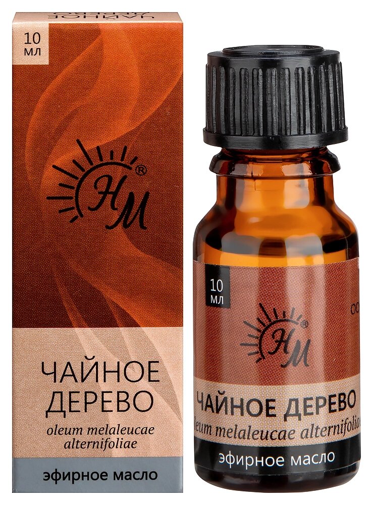 Натуральные масла масло эфирное чайное дерево 10 мл в индивидуальной упаковке
