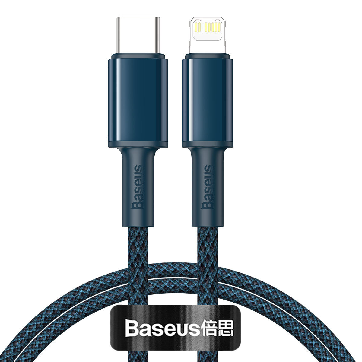 Кабель Baseus High Density Braided Fast Charging Data Cable Type-C - Lightning PD 20W 1m Blue (CATLGD-03)