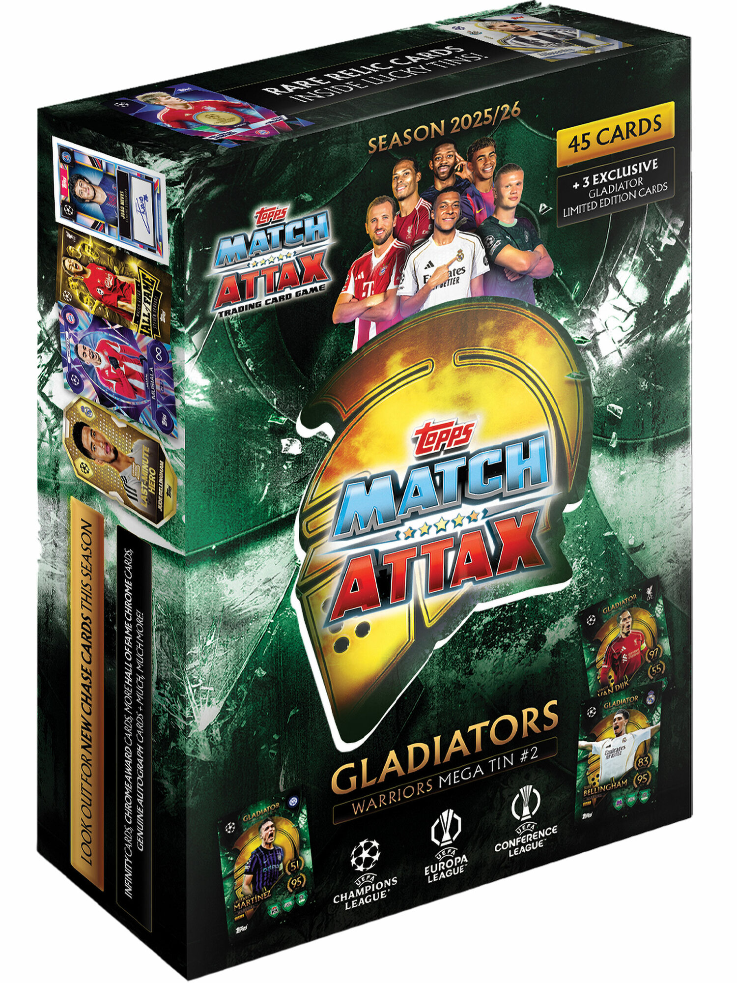 Карточки коллекционные TOPPS Match Attax UEFA Champions League 2025-26, Gladiators Warriors Mega Tin #2