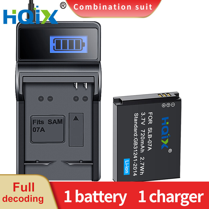HQIX для Samsung TL225 ST45 TL220 ST500 ST50 камера SLB-07A зарядное устройство Аккумулятор