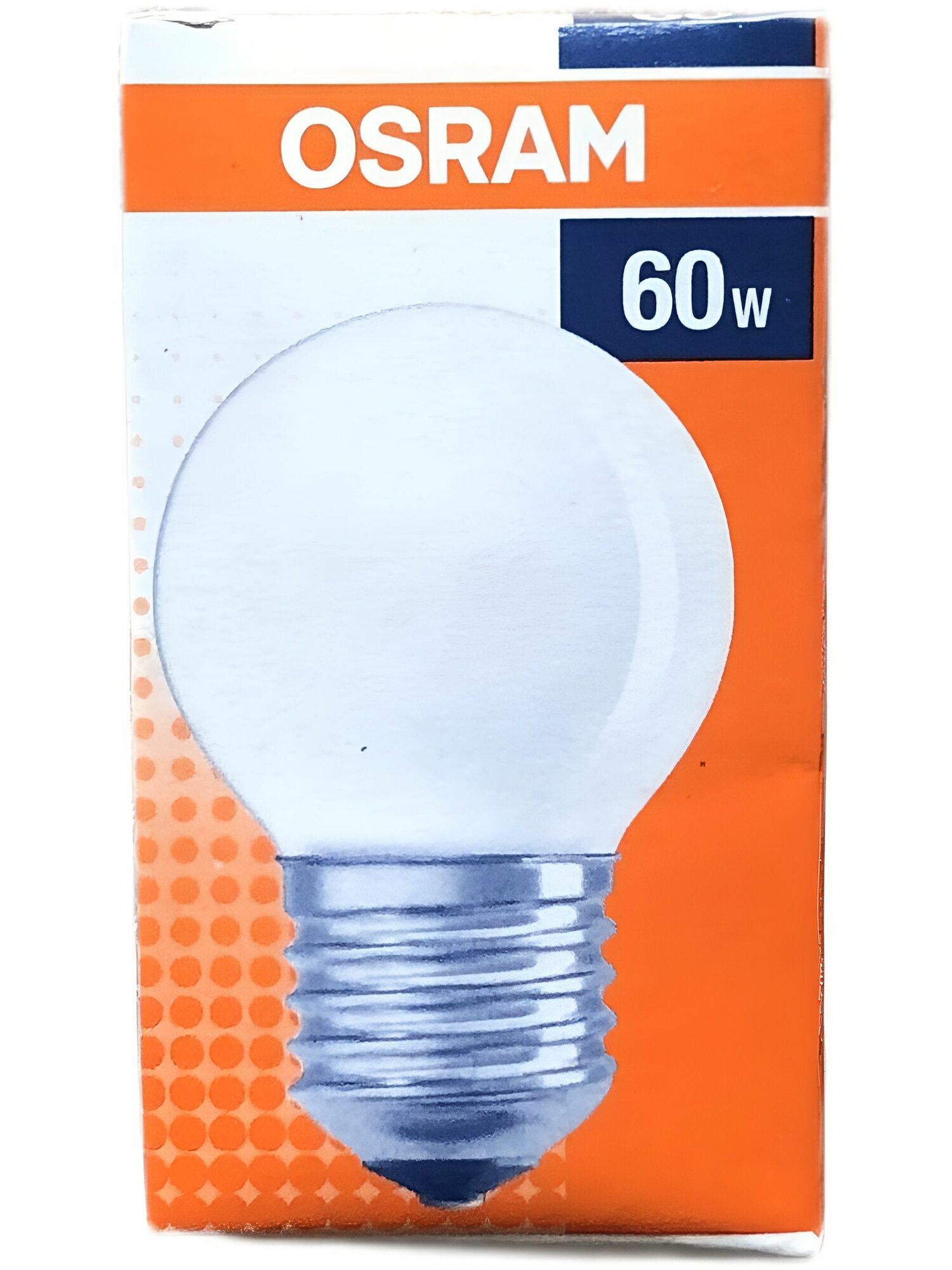 Лампа накаливания Osram E27 60W шарик матовый Индонезия