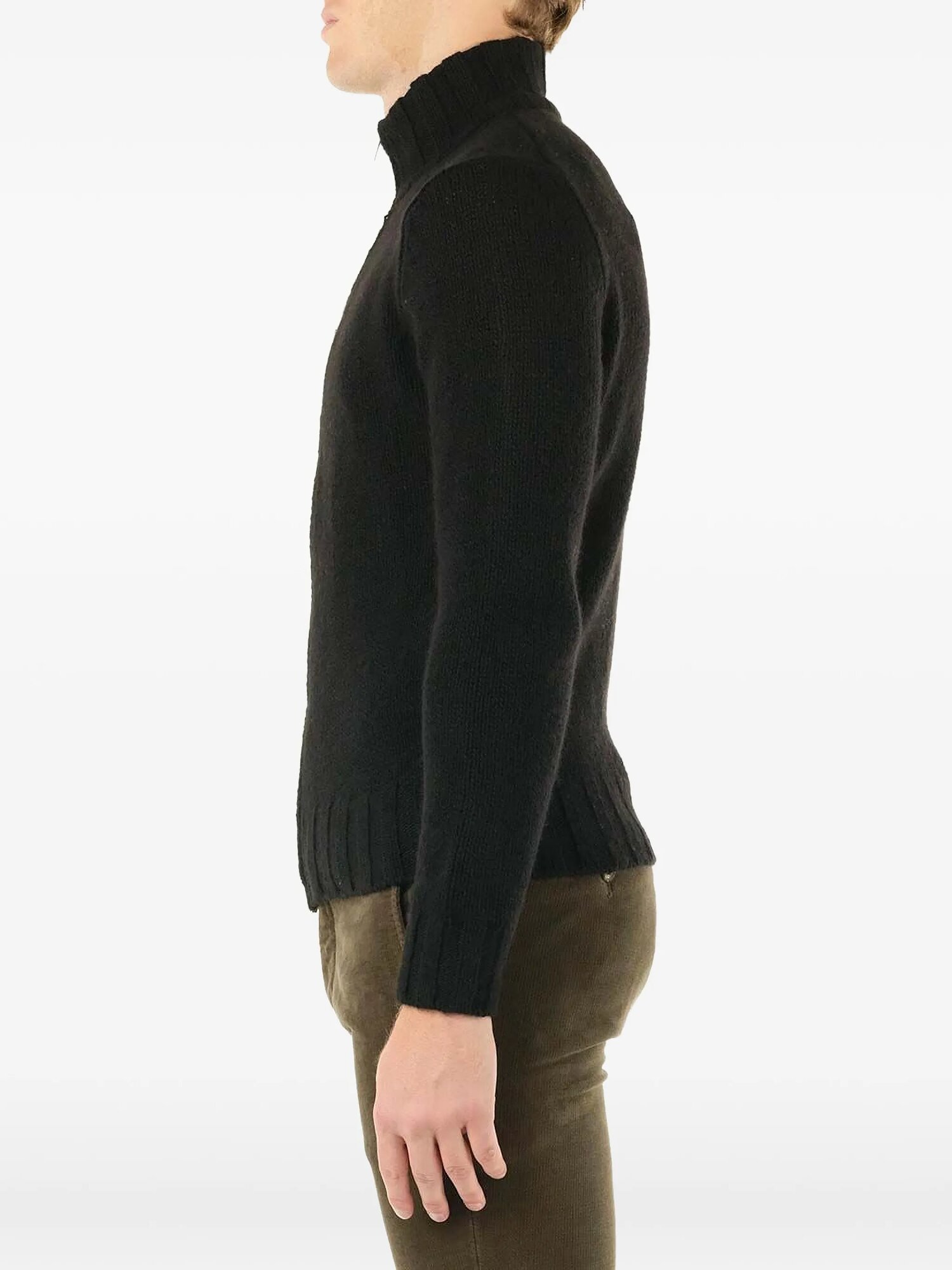 Кардиган al duca d'aosta Ribbed-trim wool cardigan, размер 46 — фото 1