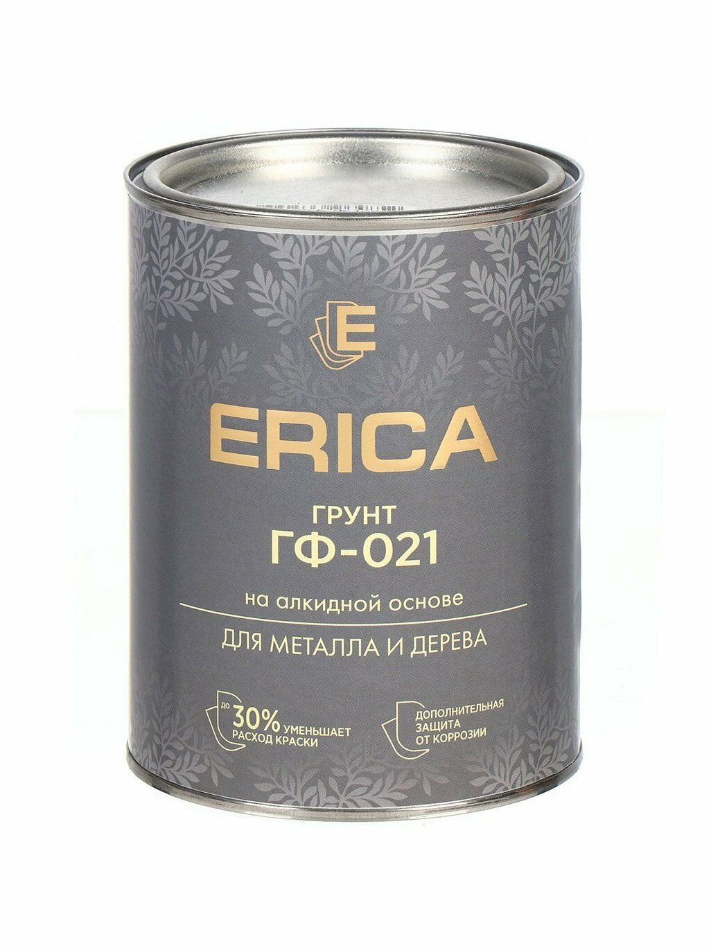 Грунтовка алкидная Erica ГФ-21 черная 0.8 кг для внутренних и наружных работ — надежная защита поверхностей