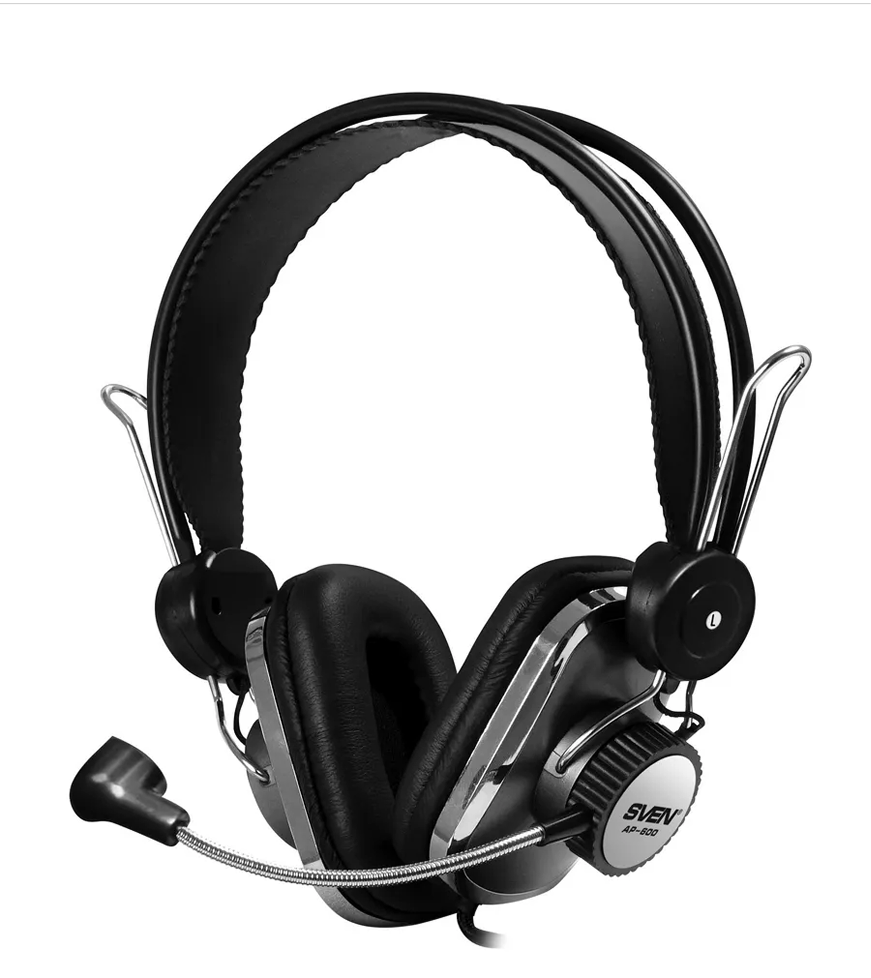 Гарнитура Sven AP-600, для компьютера, накладные, проводные, черный