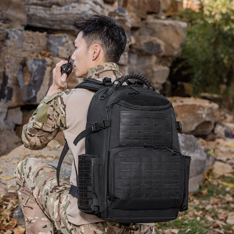 Тактический рюкзак Molle 1015, рюкзак для рыбалки, туристический рюкзак, черный