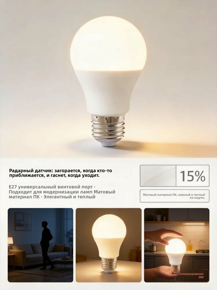 Лампочка, Цоколь: E27, 7 Вт, Люминесцентная (энергосберегающая), 1 шт.