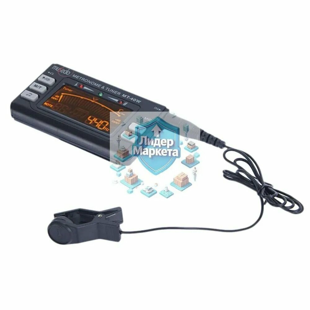 Метротюнер хроматический и тон генератор Musedo MT-40W, черный