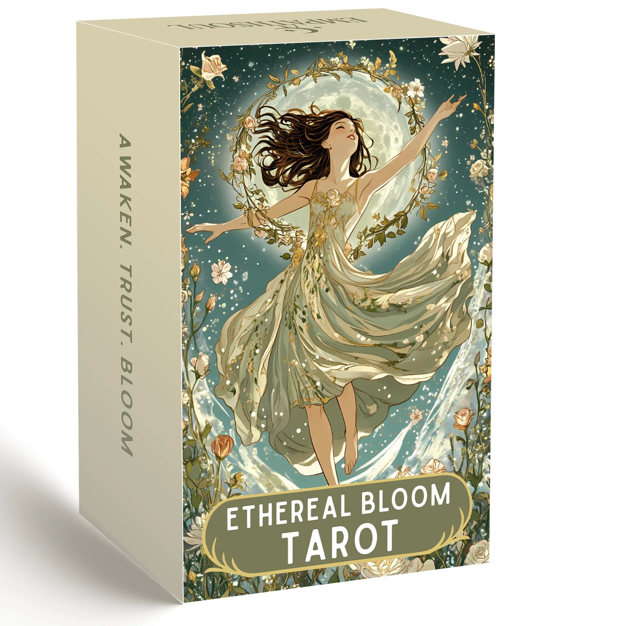 Колода карт Таро Ethereal Bloom, 78 карт с путеводителем, волшебное Таро Dreamy Moonlight для самопознания, гадания, 14+