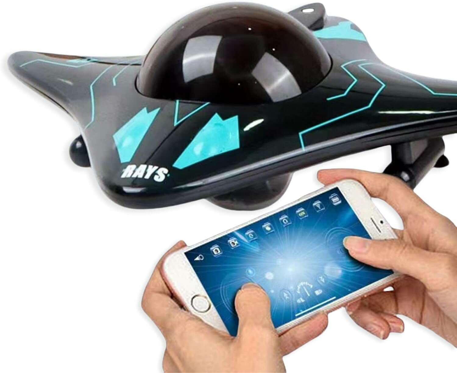 Лодка-игрушка "RC Boat", WiFi камера, управление через приложение, пульт, черная