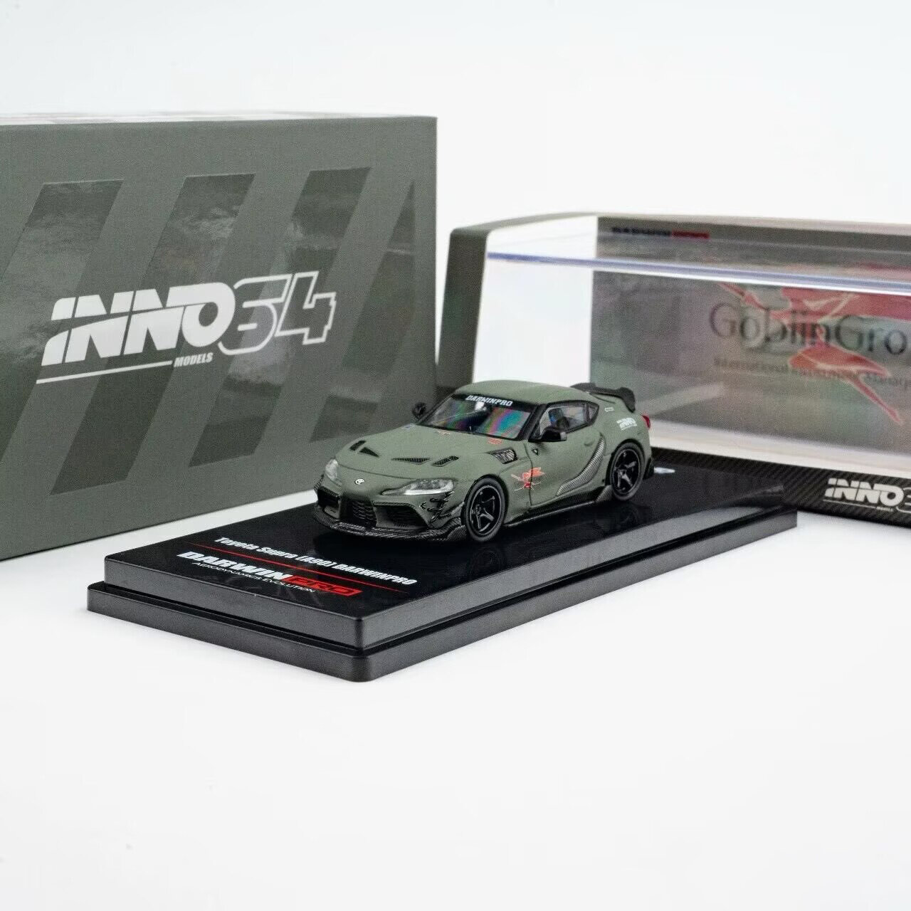 Машинка INNO MODEL 1:64 Porsche RWB 964 Black Matt Die-cast Alloy Model Collection Toy Children Gifts