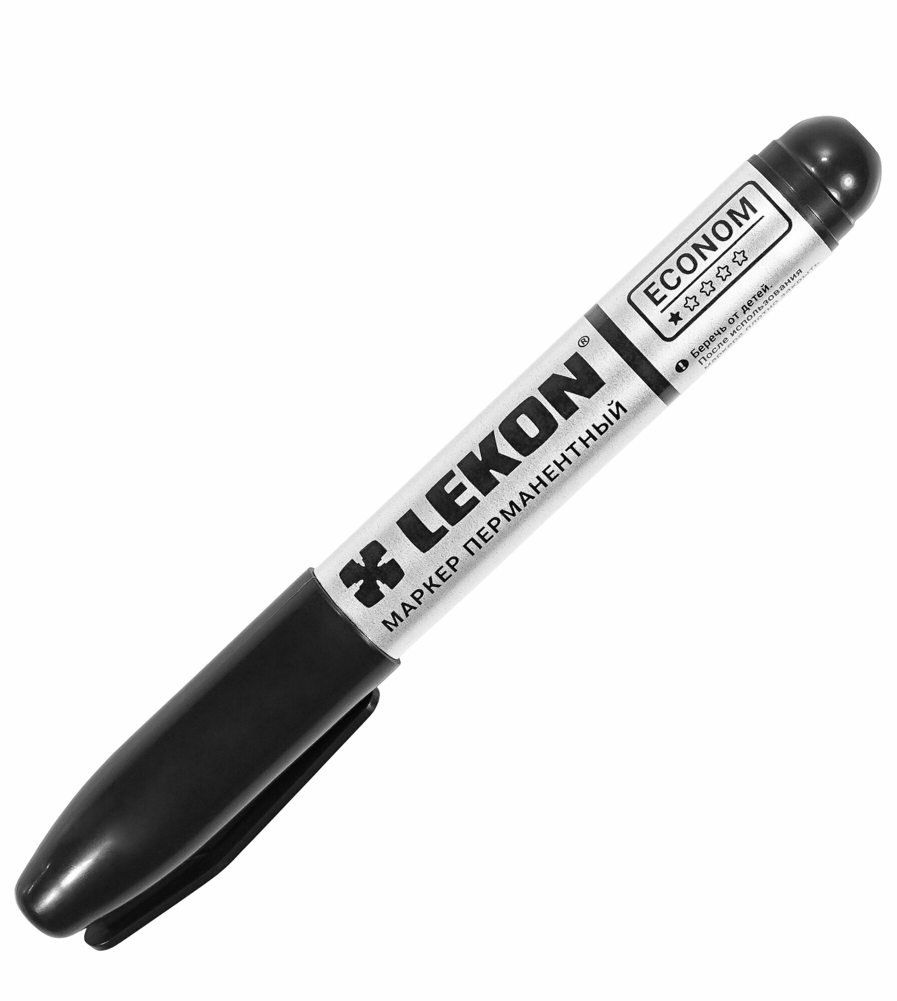 Маркер перманентный LEKON ECONOM чёрный (10шт/упаковка) 012483