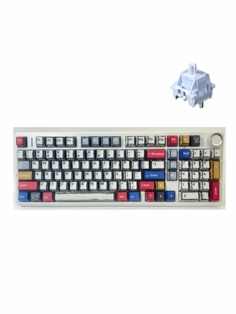 Клавиатура беспроводная AULA F99 pro клавиатура 3-в-1 поддерживает проводную связь Type-C, беспроводную связь 2.4G, Bluetooth, Star vector switch, Английская раскладка, разноцветный