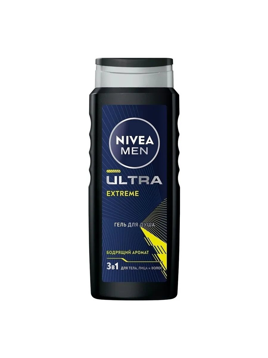 Гель для душа Nivea Men Ultra Extreme 3 в 1 Германия 500 мл