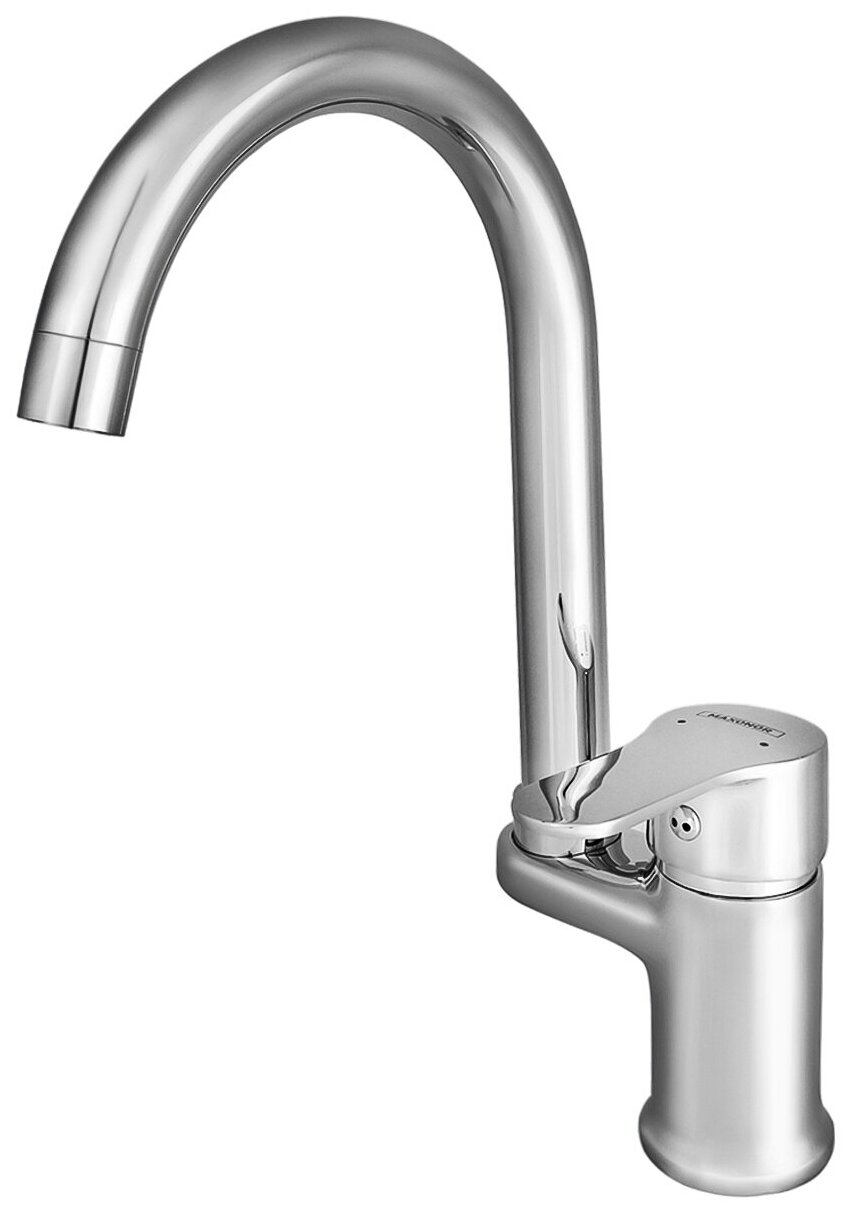 Смеситель для кухни с высоки поворотным изливом EKKO by Maxonor MN4074, хром