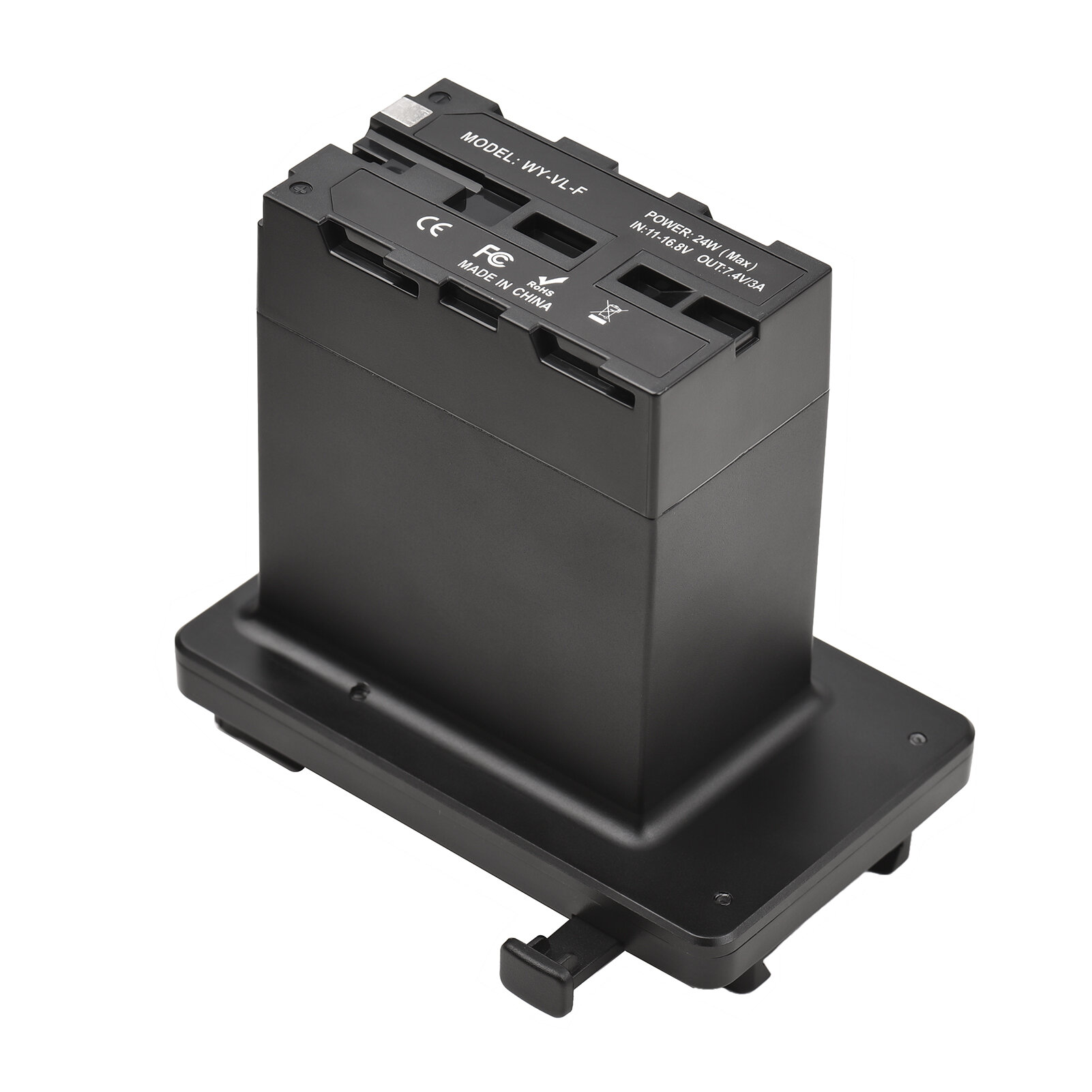 Адаптер Andoer V-Lock V Mount Battery Plate to NP-F Dummy Battery, встроенный сменный чип декодирования батареи для видеокамер Sony PXW-Z150/ HXR-MC2500/ MC1500C/ NX3/ NX5R/ NX5C/ NX100/ NX200/ HDR-AX2000E/ FDR-AX1E/ NEX-EA50/ NEX-FS700