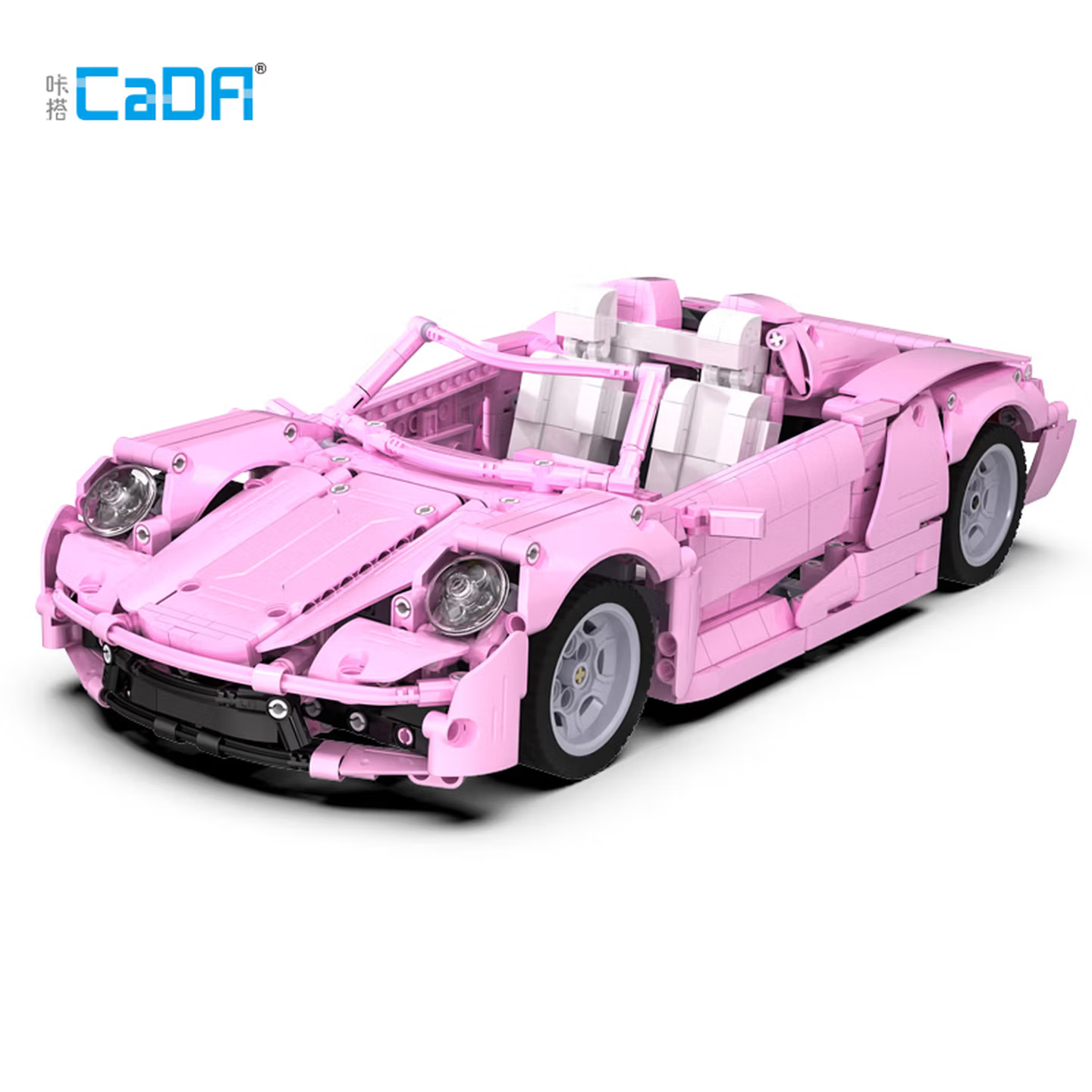 Конструктор CaDA C61029 Розовый Холидей | 1184 детали | 1:12 | Статическая версия спорткара