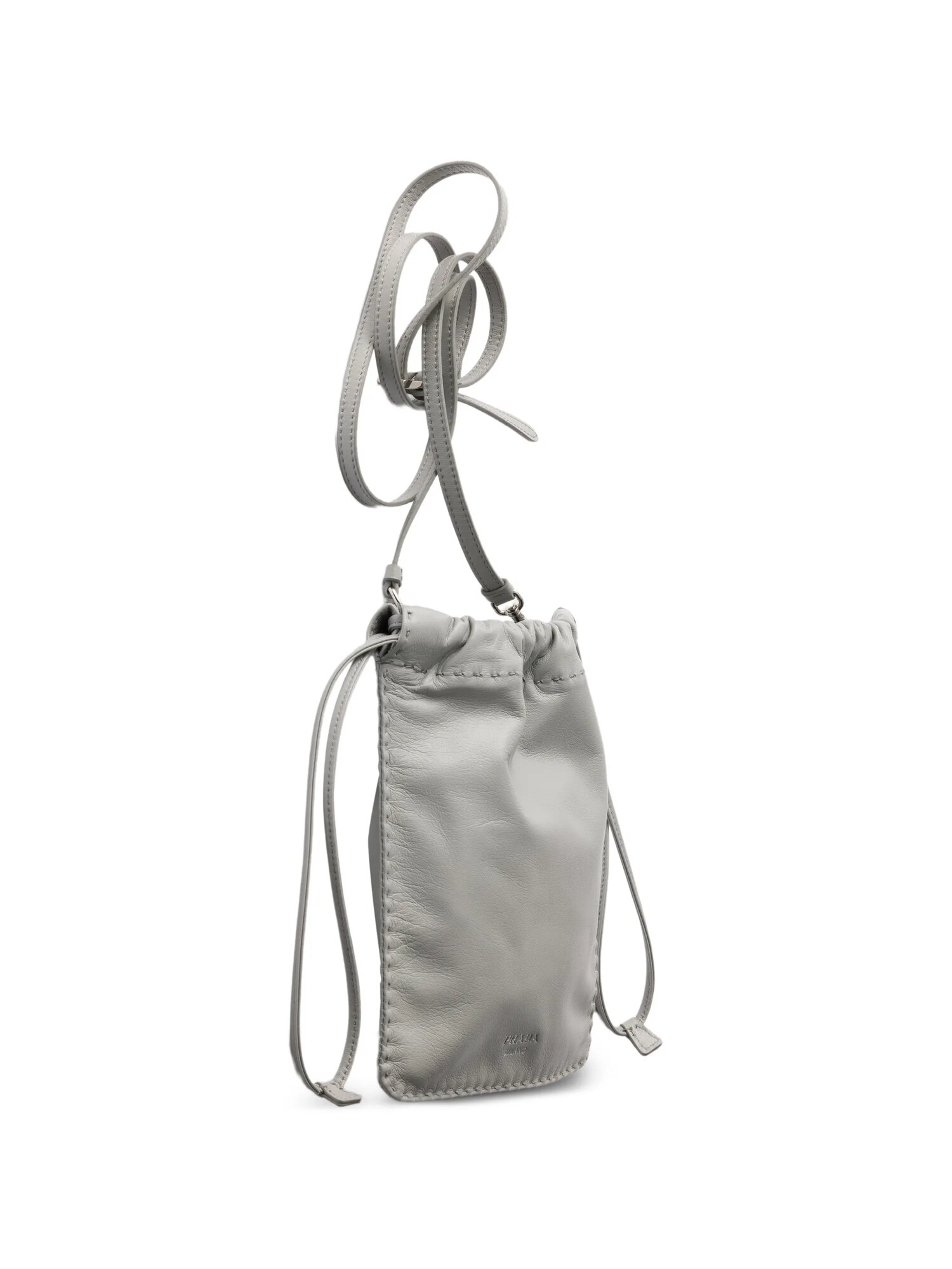 Сумка Prada Nappa-leather smartphone pouch, grey — фото 1