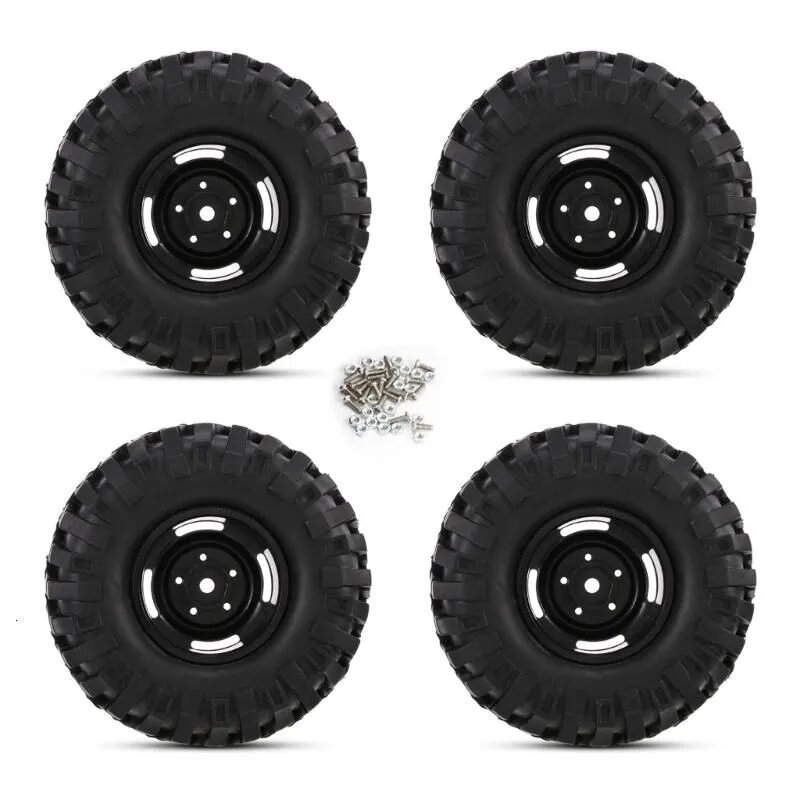 4 шт. 96 мм колесные диски с бисерным замком для 1/10 RC Crawler, Черный
