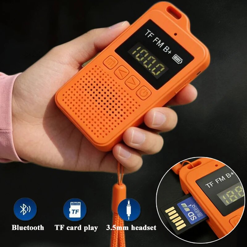 JINSERTA Мини FM-радио Bluetooth динамик — фото 1