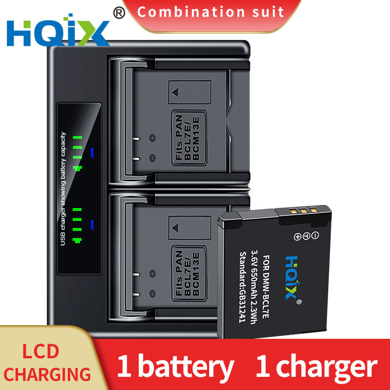 HQIX для Panasonic DMC-SZ3GK FH10 FS50 SZ9 XS1 F5 камера DMW-BCL7E Двойное зарядное устройство Аккумулятор