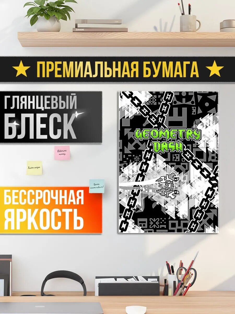 Постер на стену Geometry Dash - chains — фото 1