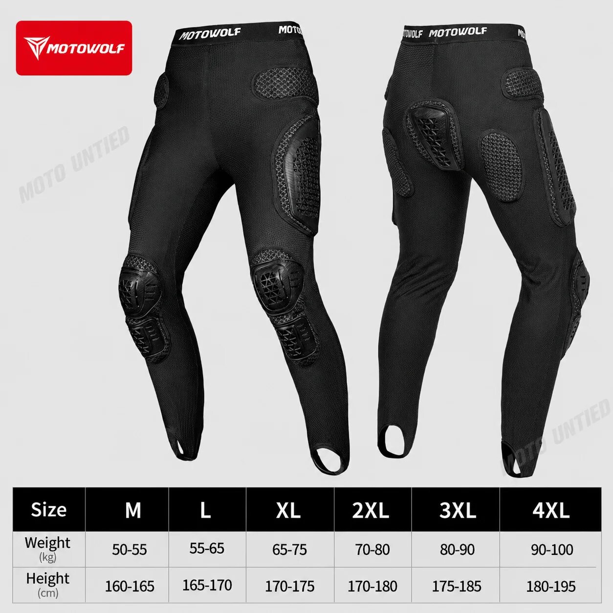 Мотоциклетная бронежилет Motowolf, мужская куртка, одобренная CE, защита тела, ударопрочное M, Pants