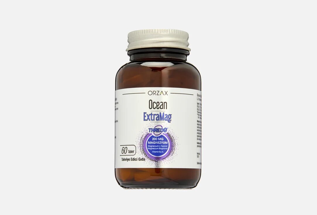 Orzax Ocean Экстрамаг Треог в таблетках БАД для поддержки нервной системы 60 шт