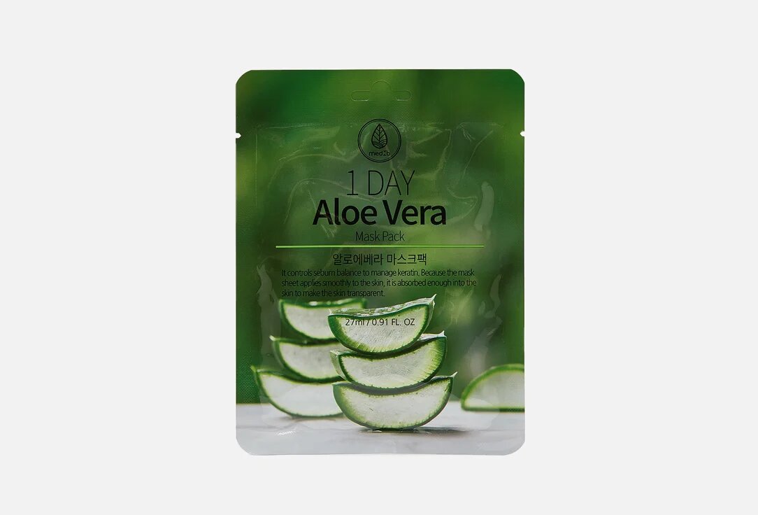 MEDB 1 DAY Aloe Vera Mask Pack Тканевая маска для лица 1 шт