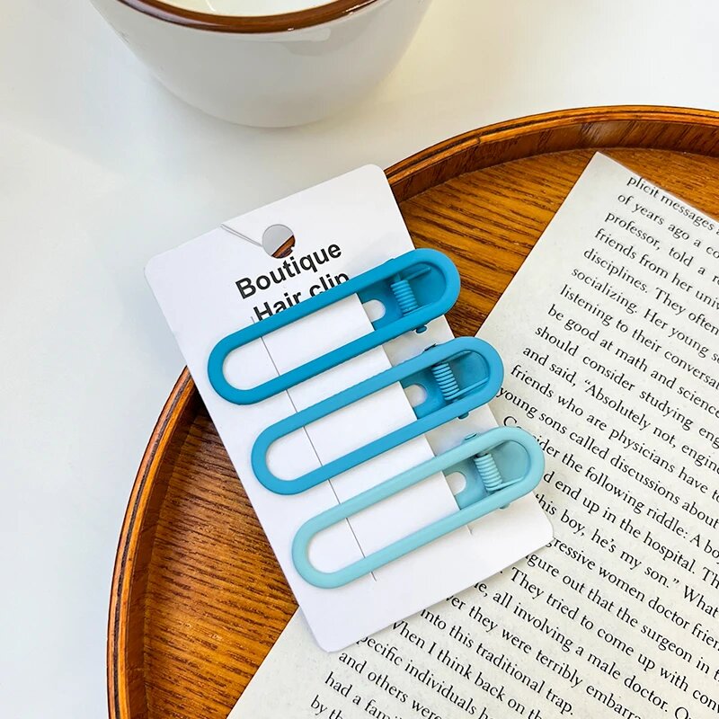 Заколки для волос Sky blue oval-3 Pcs