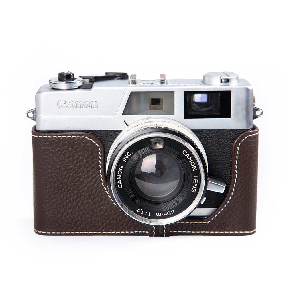 Кожаный чехол для камеры MeiRaN Canon QL17 II/17 III QL19 For Canon QL19 II, Коричневый, Mocha Brown