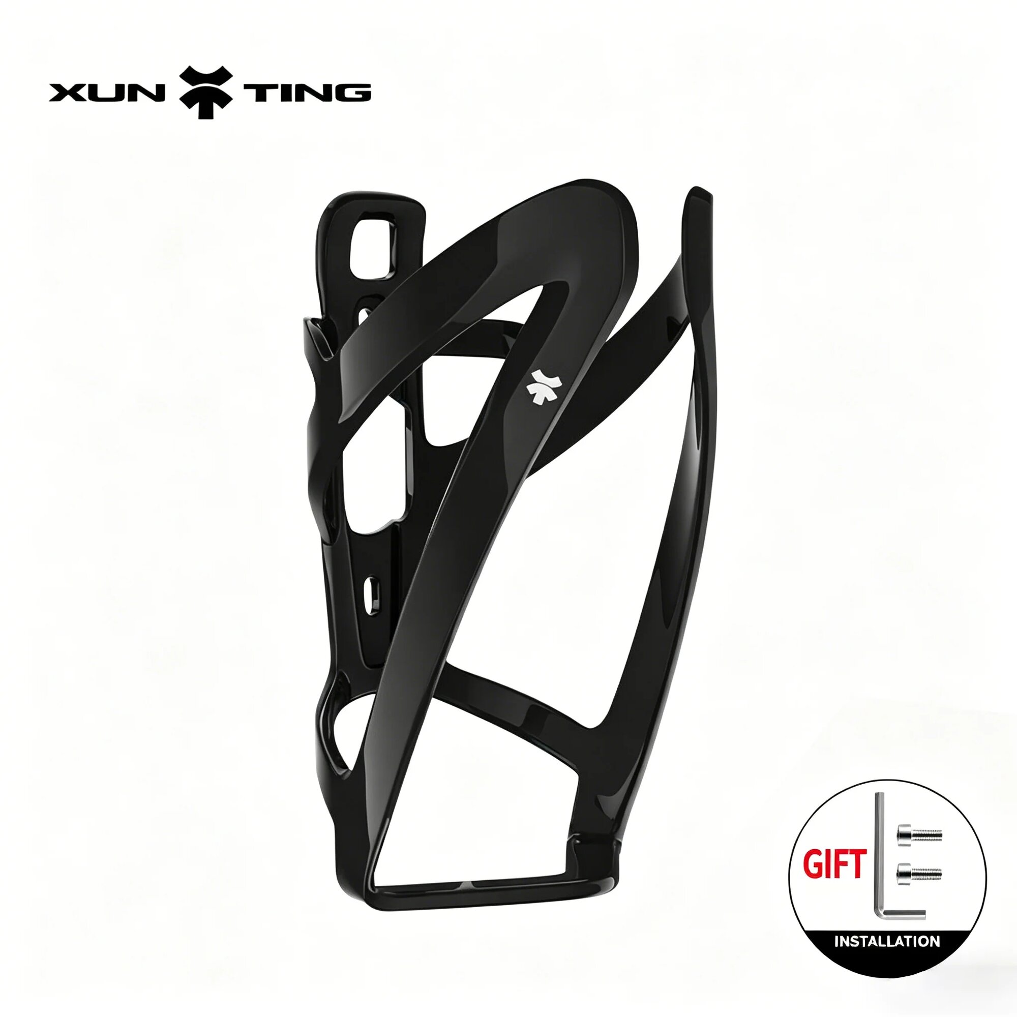 Держатель для бутылки XUNTING из поликарбоната Черный, Black
