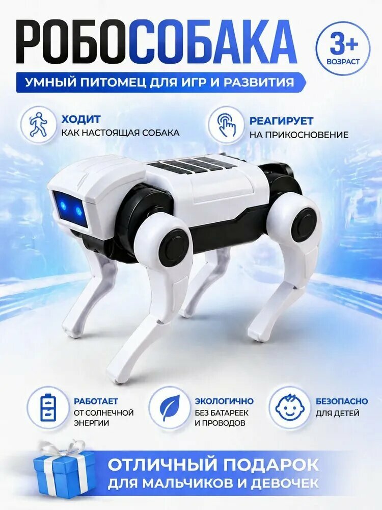 Механическая собака на дистанционном управлении, развивающая игрушка для детей.