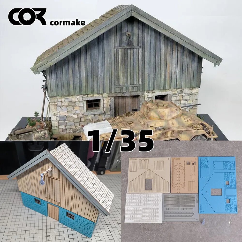 Cor 1/35 сборная модель дома диорама