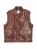 Куртка FOUND Pocket leather jacket, размер 48, brown