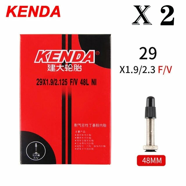2 шт. камеры KENDA для велосипедов 20/26/27.5/29/700c 29x1.90-2.30 FV 48L