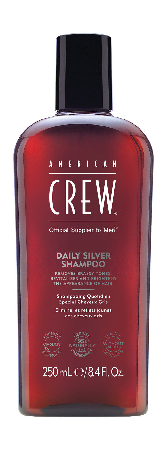 AMERICAN CREW Шампунь для волос ежедневный для седых волос, 250 мл